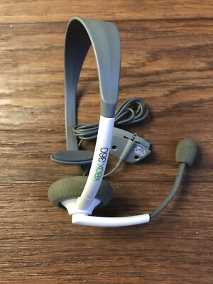 GENUINE Microsoft XBox 360 LIVE Communicator WHITE Gaming Headset w/Mic ...