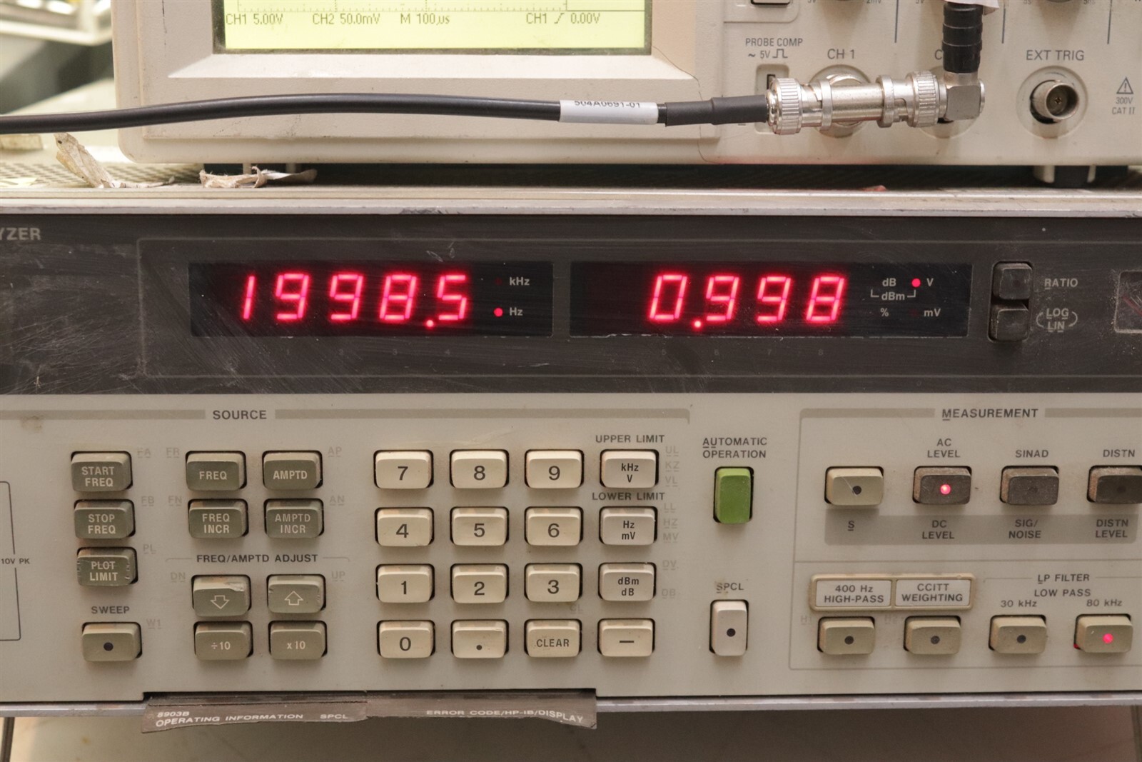 HP Agilent 8903B Audio Analyzer 20Hz - 100kHz Tested Working! | eBay
