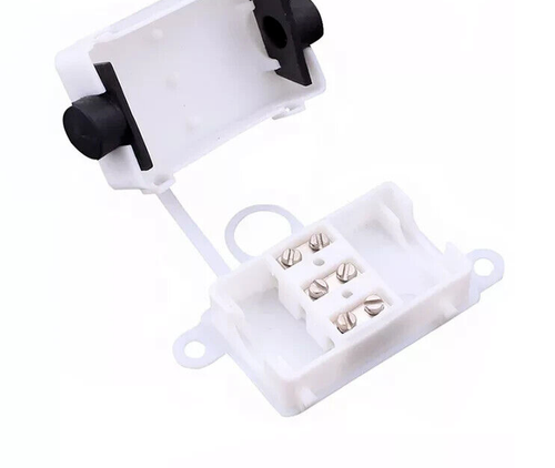 3 Pin 3 Way Connector Terminal Block 9A IP44 Wire Electrical Junction ...