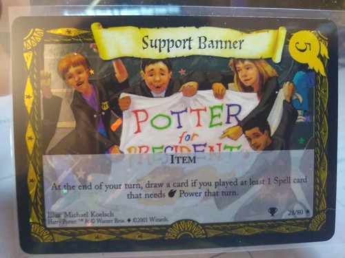 Harry Potter Trading Card Game TCG CCG. Support Banner. Rare Foil Item ...