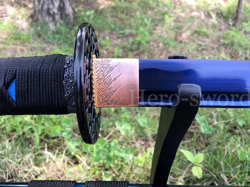 BLUE COLOR 1095 HIGH CARBON STEEL BLADE JAPANESE SAMURAI SWORD ...