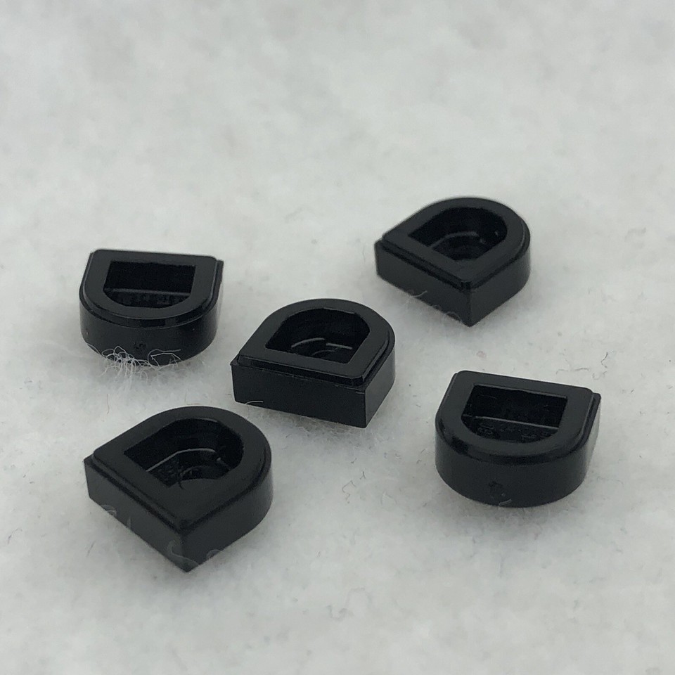 LEGO 24246 Black Tile, Round 1 x 1 Half Circle Extended (x5) | eBay