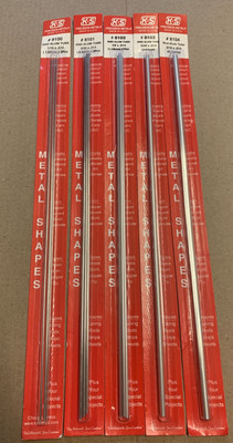 K&S Round Aluminum Tubing Tube 12" Hobby Craft 5 Packs 11pcs Assorted ...