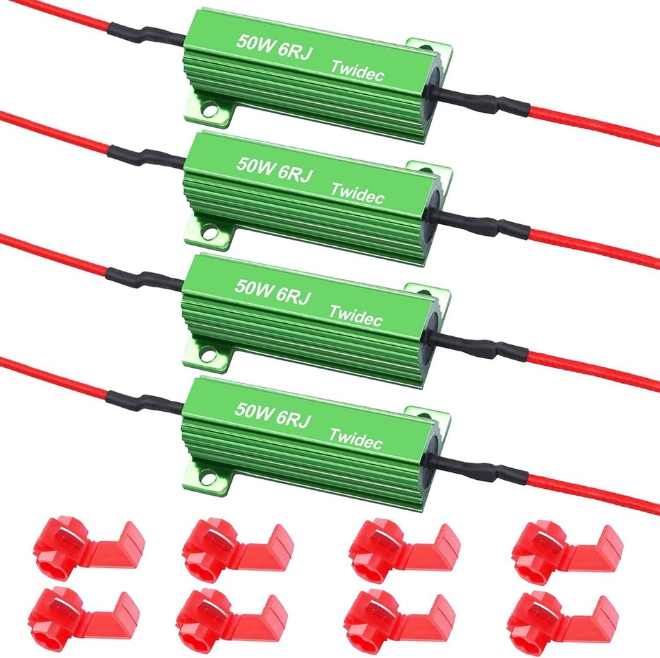 High-Performance 50W 6Ohm LED Load Resistors - 4 Pack for Error Code ...