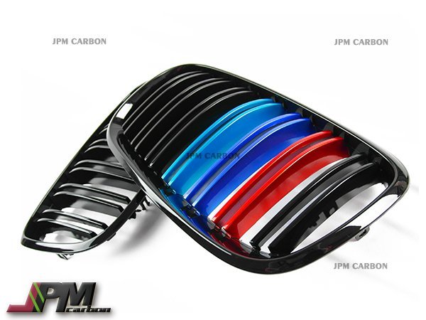 07-13 BMW E70 E71 X5 X6 SUV M Style Gloss Black M Tri Metal Color Front ...