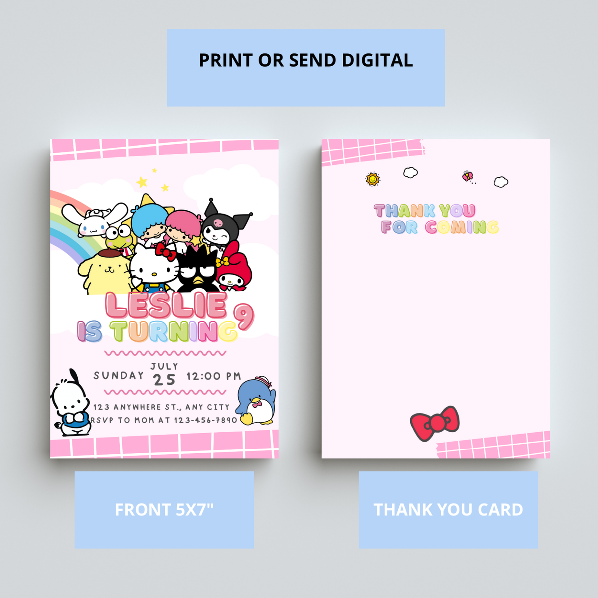 Hello Kitty Invitation Card Printable FREE 16+ Creative Hello Kitty