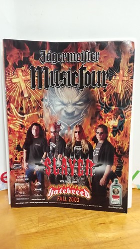 SLAYER HATEBREED TOUR 2003 JAGERMEISTER SCHECTER GUITARS PRINT AD. 11 X ...