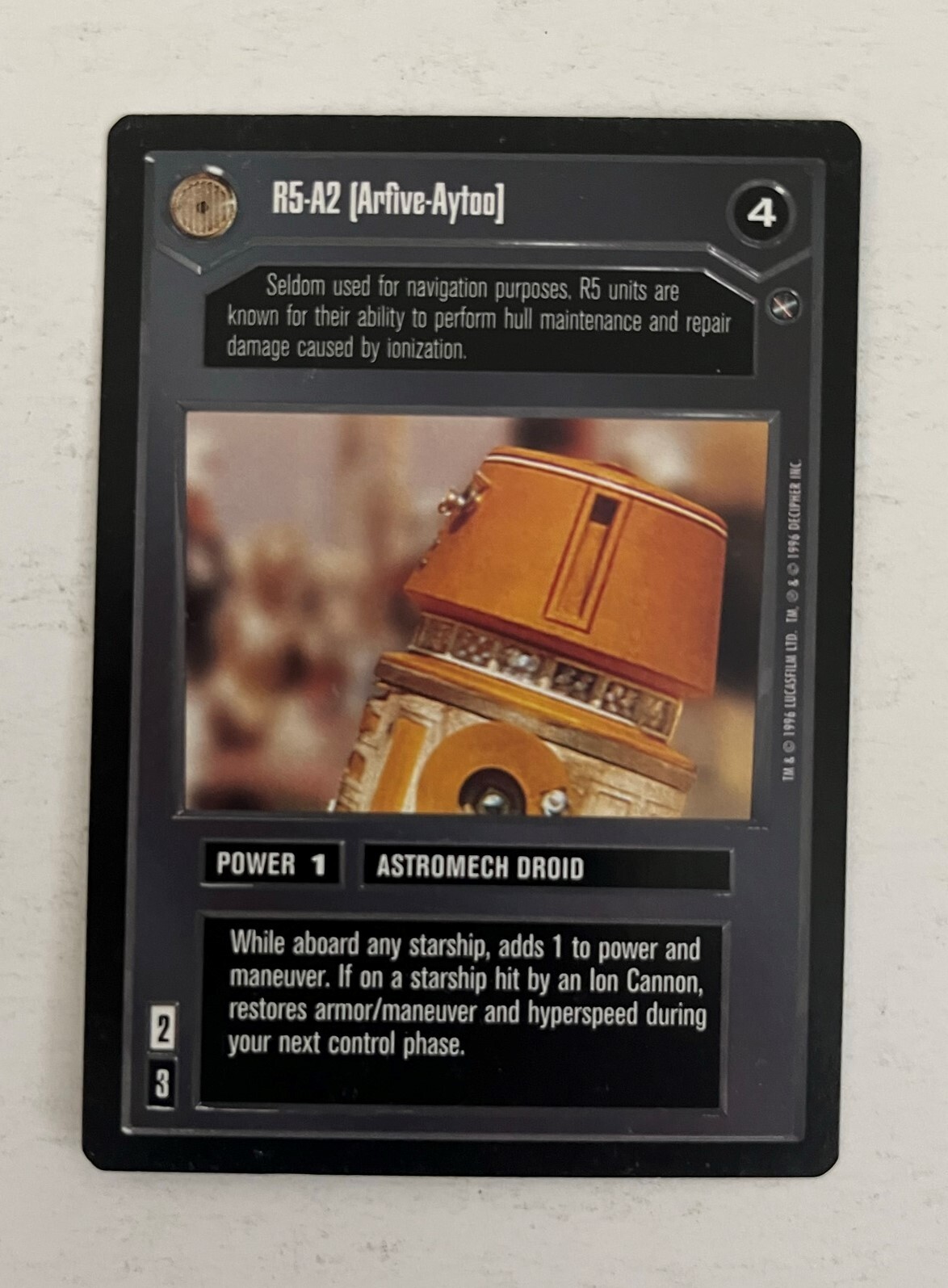 1996 Star Wars CCG (Decipher) - "R5-A2 (Arfive-Aytoo)"; NM | eBay