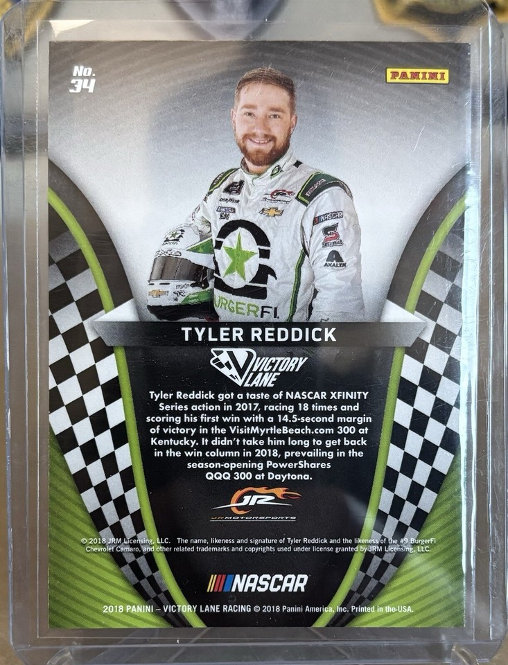 Tyler Reddick 2018 Panini Victory Lane Rookie Card #34 | eBay