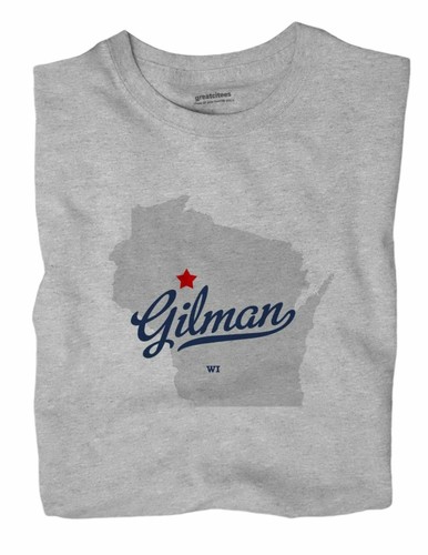 Gilman Wisconsin WI T-Shirt Taylor County MAP | eBay