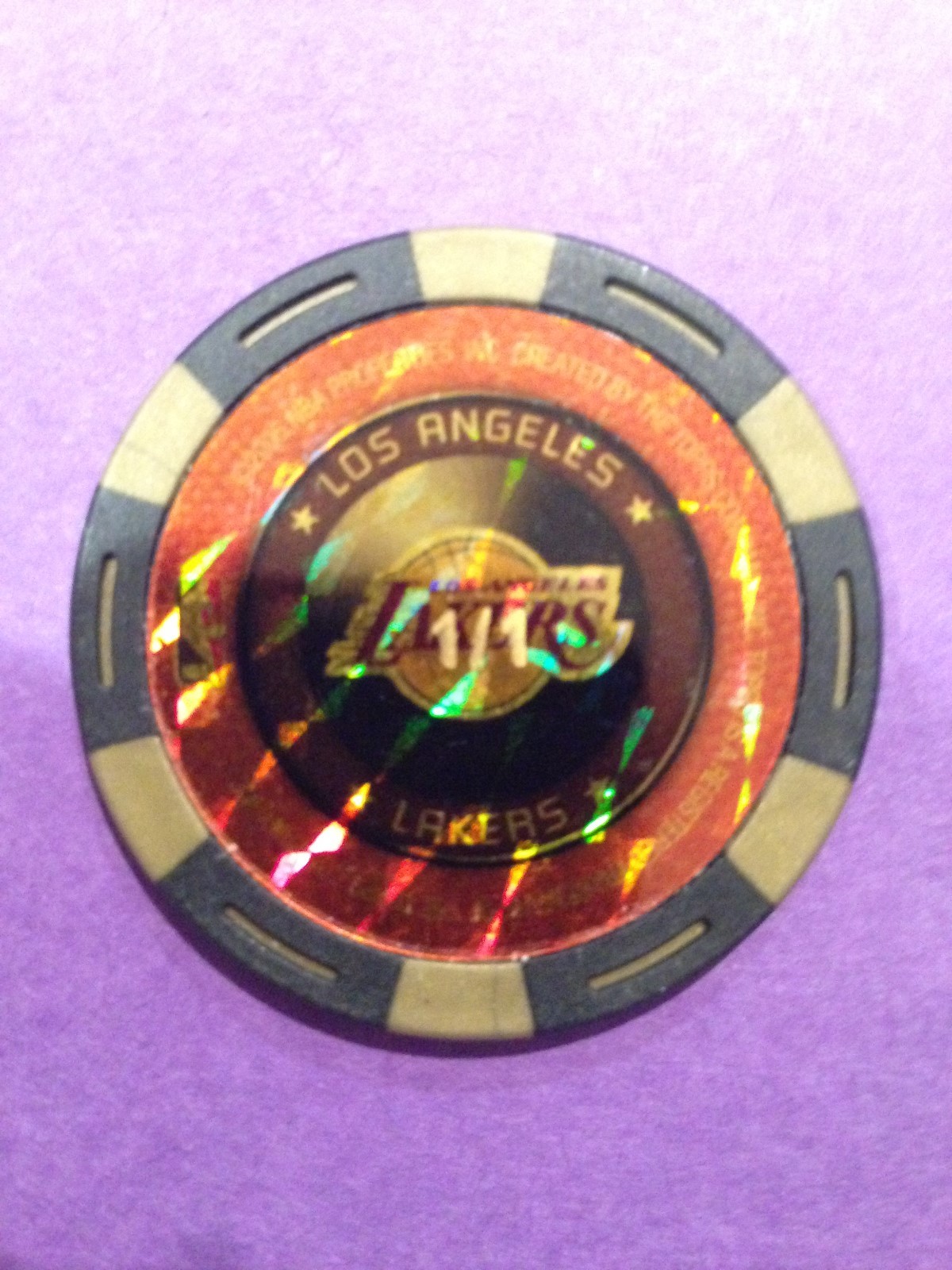LeBron James 2005 TOPPS Gold Poker Chip #'d 1/1 ERROR Lakers One of One ...