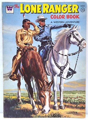 THE LONE RANGER COLOR BOOK A Western Adventure #1035 Whitman 1954 1 ...