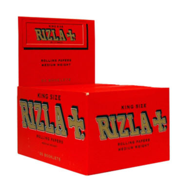 NEW RIZLA RED 50 BOOKLETS CIGARETTE ROLLING PAPERS KING SIZE GENUINE ...