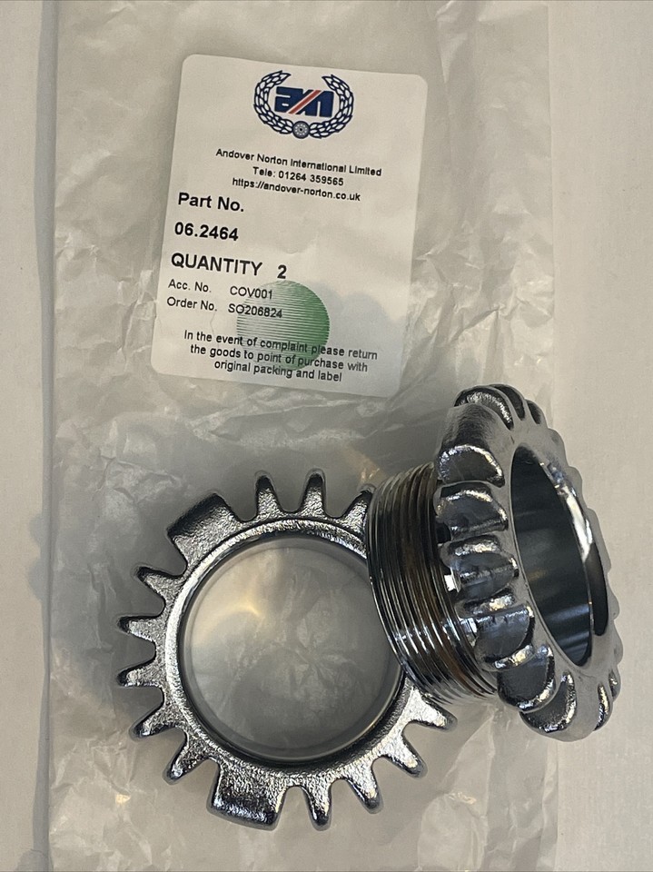 ANDOVER NORTON EXHAUST PIPE LOCK RING 06-2464 W TAB WASHER 06-2412 ...