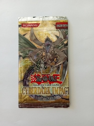 OPENED Vintage YuGiOh! Cyberdark Impact 1st Edition Booster Pack ( 8 ...