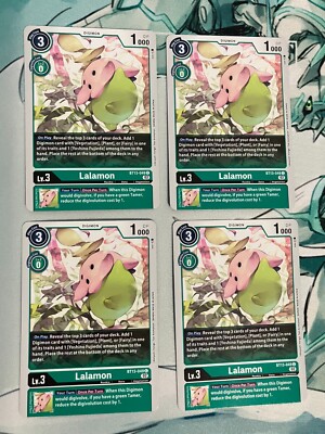 4x Lalamon BT13-049 C (Playset) Digimon CCG | Versus Royal Knights NM ...