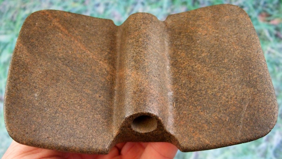 Super Fine New York Double Notched Effigy Butterfly Bannerstone COA ...