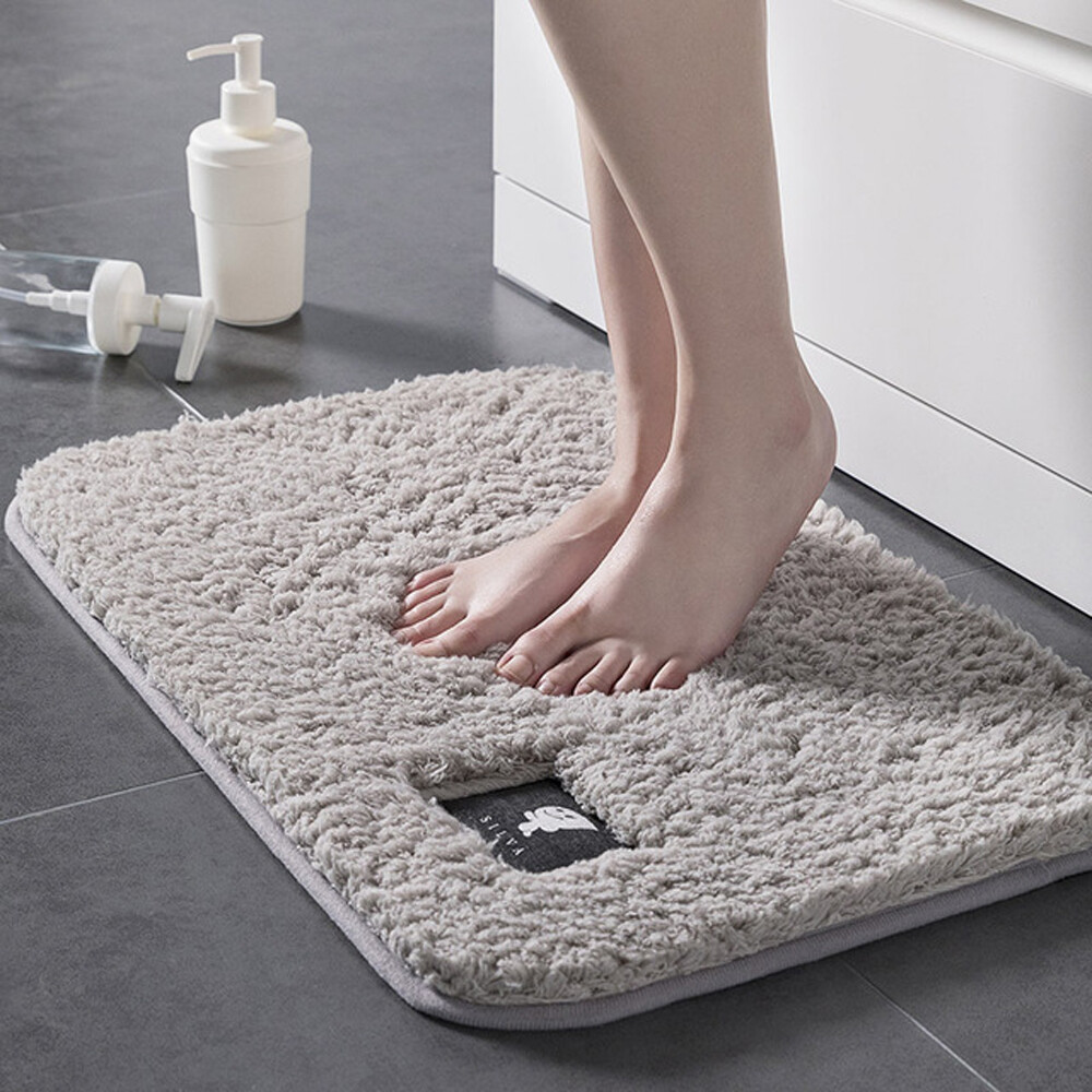 Non-slip Microfiber Bathroom Mat Easy to Clean Washable Bath Rugs | eBay