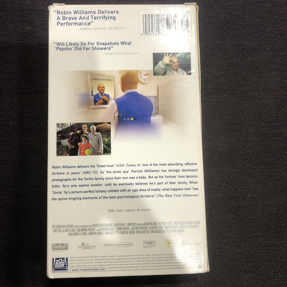 One Hour Photo (VHS, 2002) Robin Williams | eBay