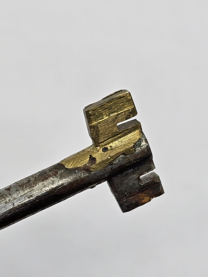 Antique Double Bit Skeleton Key Lever Lock Hollow Barrel Unique! | eBay