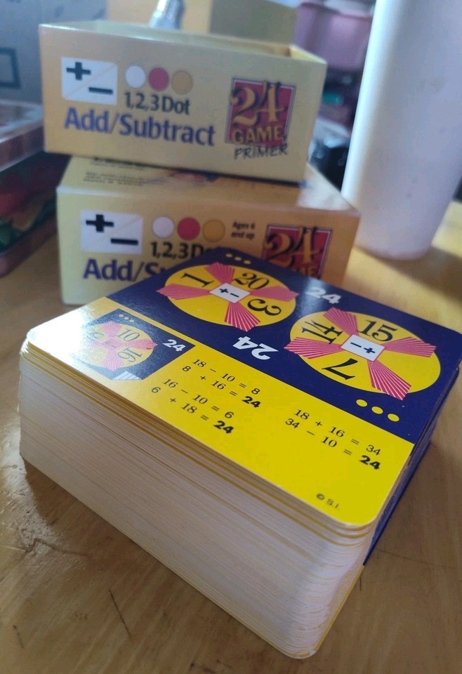 NEW 24 GAME Math PRIMER ADD SUBTRACT 96 Cards | eBay