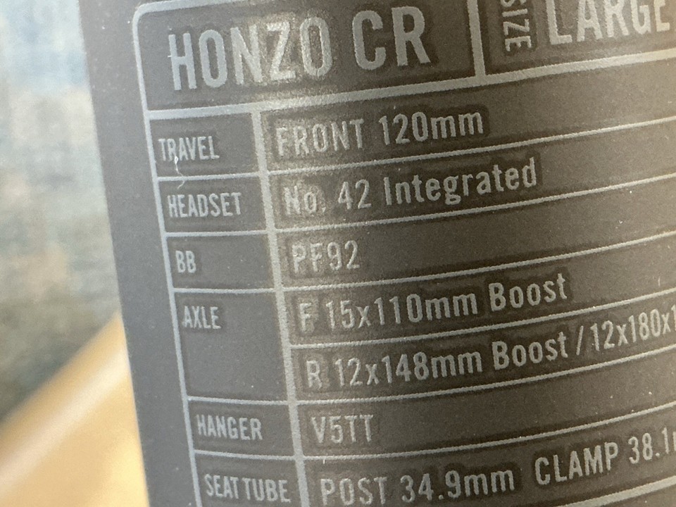 2021 Large Kona Honzo CR (carbon) Frame New In Box. New Old Stock. NOS ...