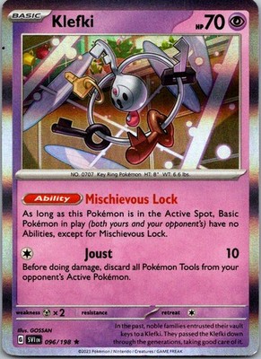 Klefki Rare SV01: Scarlet & Violet Base Set 096/198 NM Holo | eBay