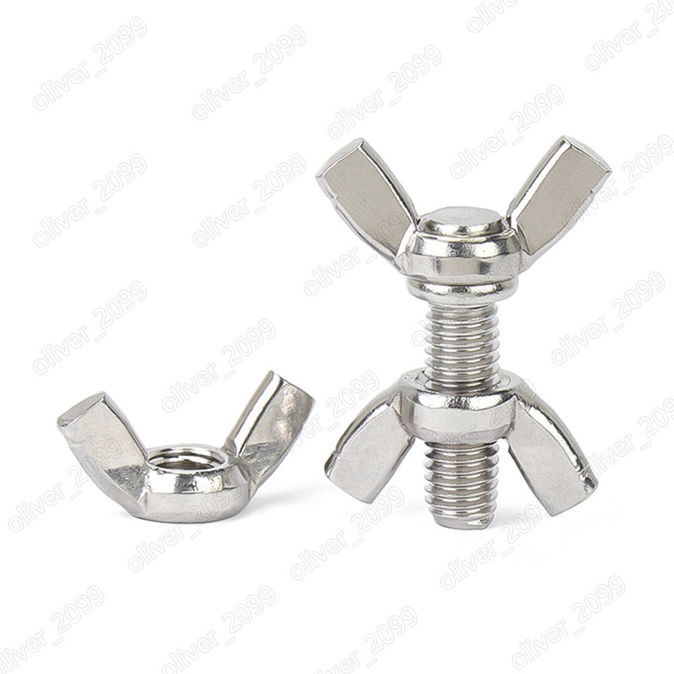 304 Stainless Steel Wing Thumb Screws With Wing Thumb Nut M3 M4 M5 M6 ...