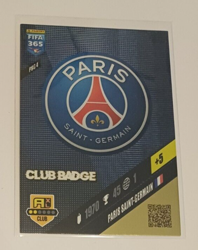 Carte Card ECUSSON ESCUDO BADGE LOGO PARIS PSG PANINI ADRENALYN XL FIFA ...