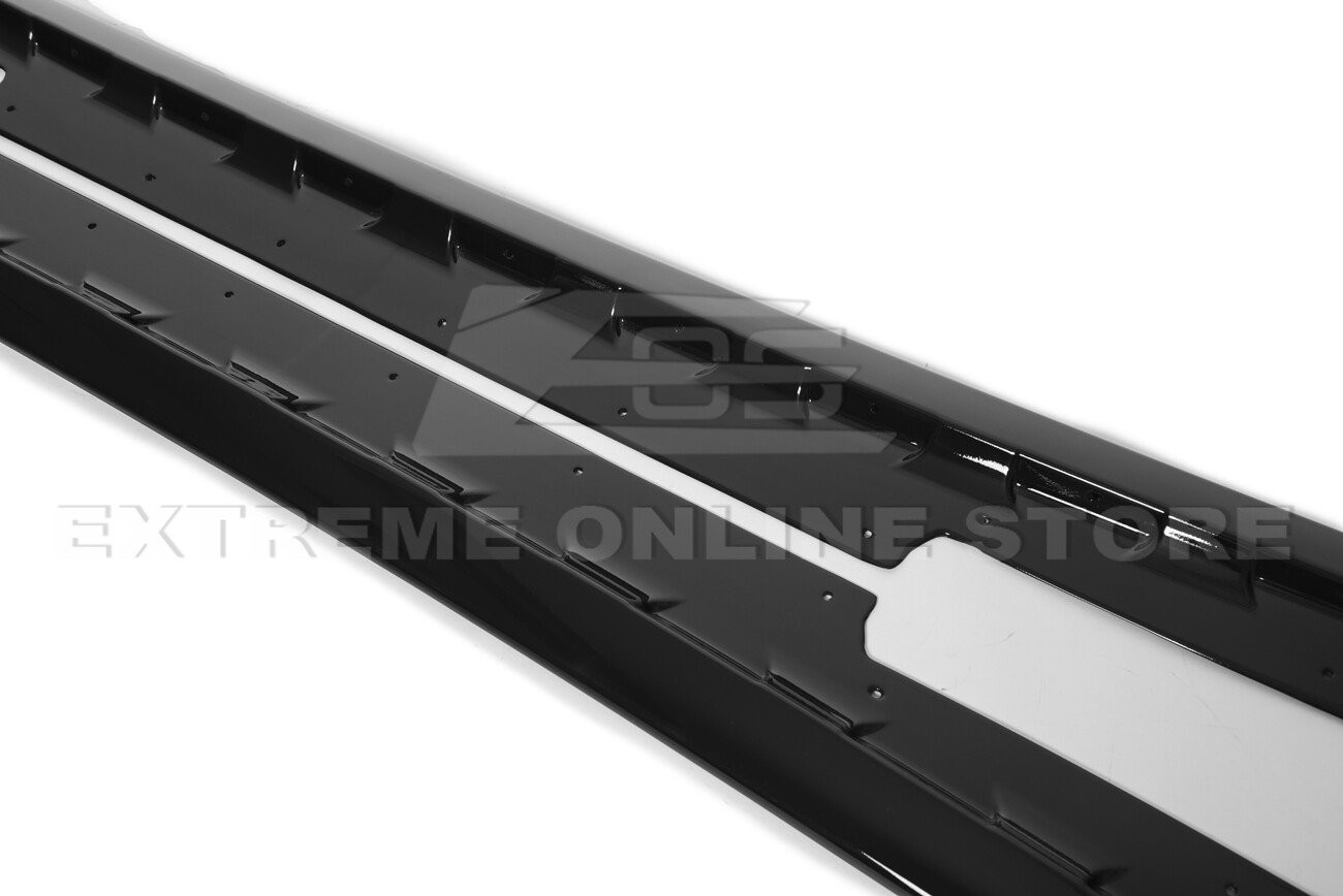 For 97-04 Corvette C5 ZR1 Style Glossy Black Side Skirt Rocker Panel ...