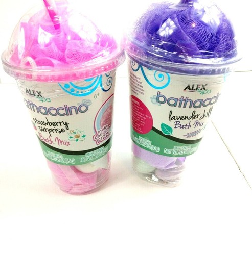 Alex Spa Bathaccino 1 Lavender Mint 1 Strawberry Vanilla Bath Bombs Mix ...