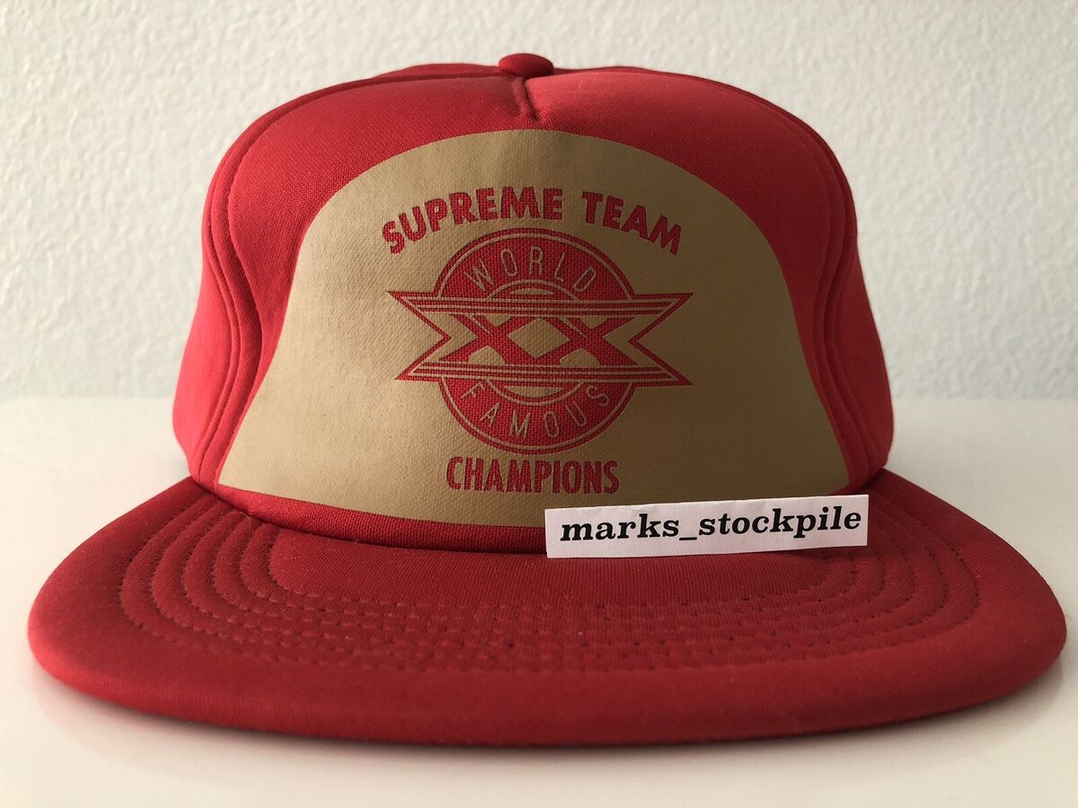SUPREME x STARTER SUPREME TEAM WORLD CHAMPIONS SNAPBACK CAP SUPREME x STARTER SUPREME TEAM WORLD CHAMPIONS SNAPBACK CAP