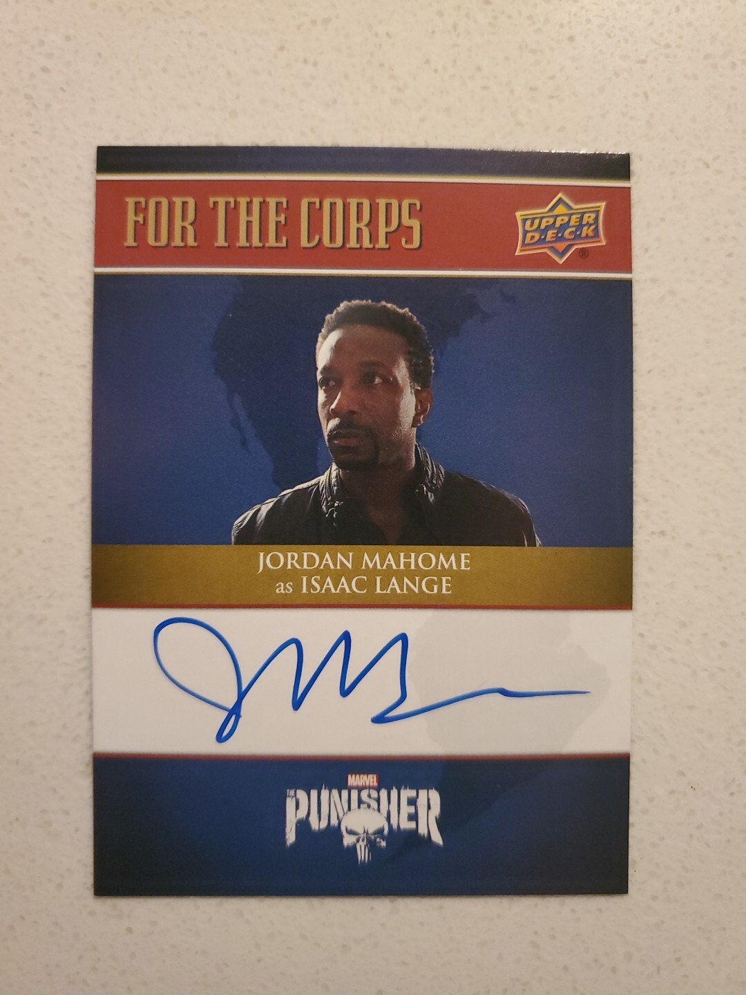JORDAN MAHOME 2019 UD MARVEL AUTOGRAPH PUNISHER SEASON 1 "ISAAC LANGE ...
