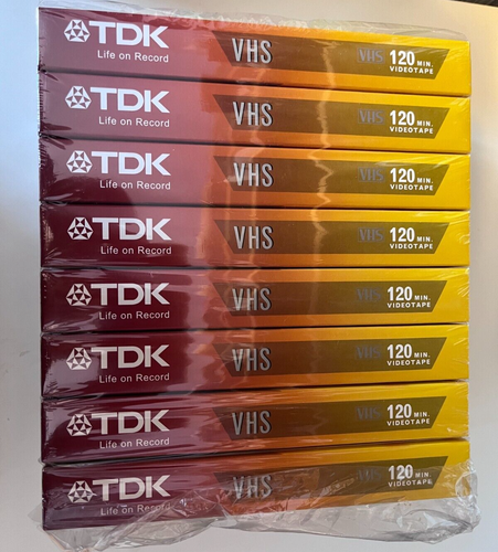 Blank TDK VHS 120 Minutes Each, Lot of 8, New | eBay