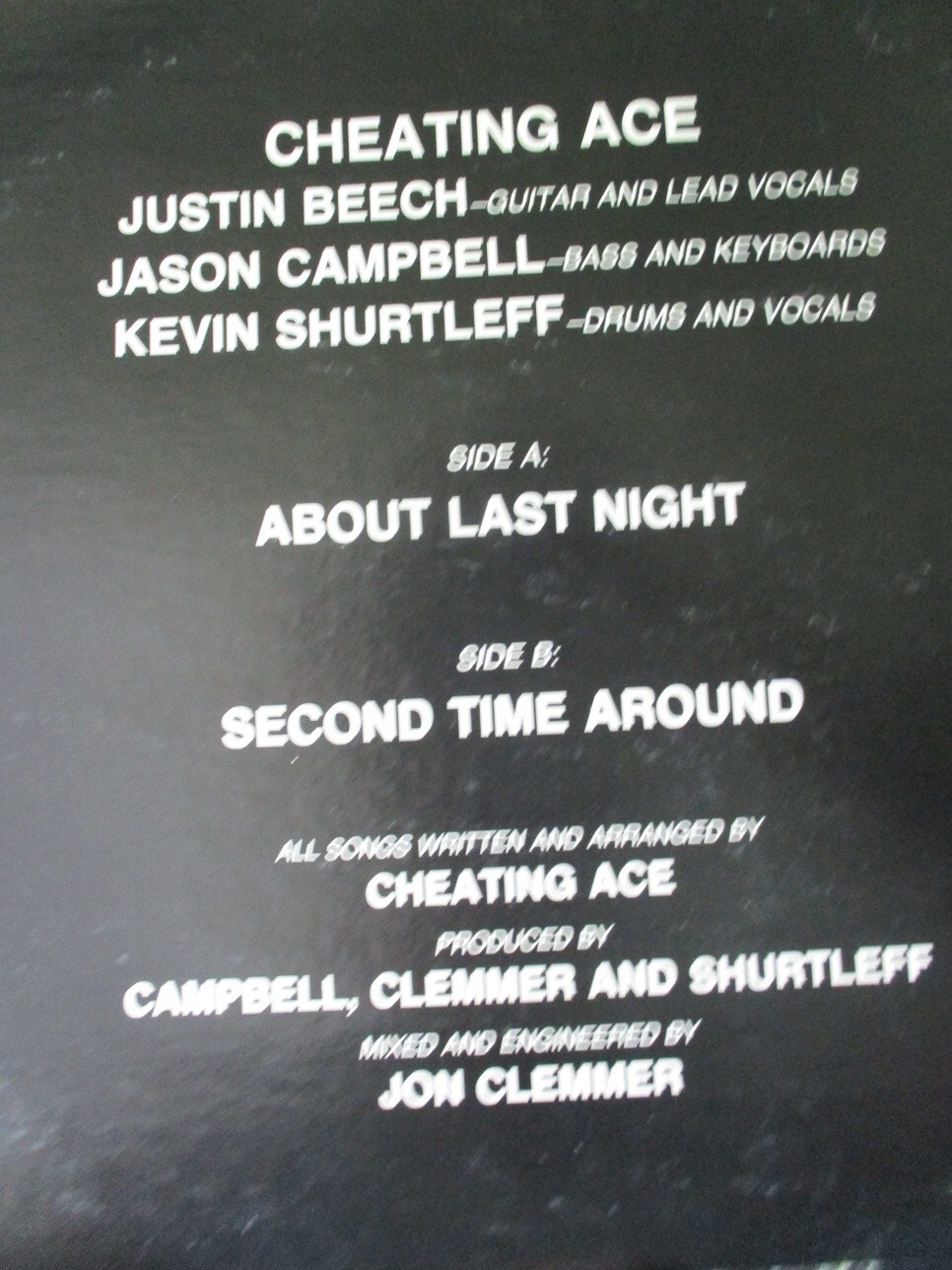 Cheating Ace Record LP Vinyl Jason Campbell, Kevin Shurtleff, Justin ...