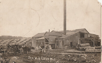 1907 RP POSTCARD ELTON WI WISCONSIN SAW MILL | eBay