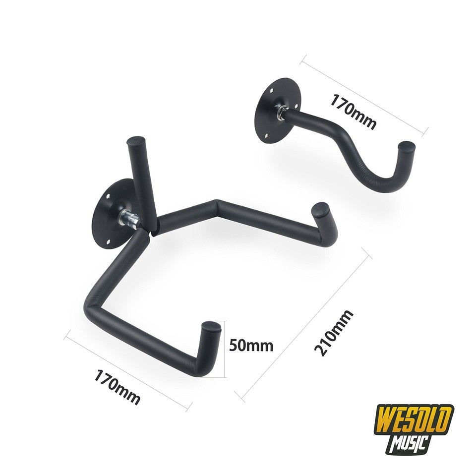 Guitar Wall Mount Slatwall Horizontal Guitar Wall Hanger Holder Bass ...