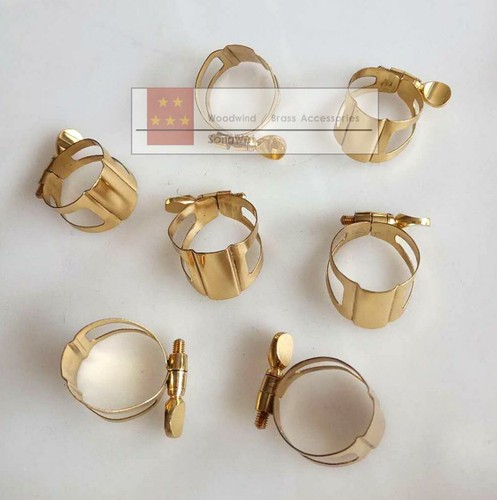 20pcs Perfect Tenor Bb /Alto Eb /Soprano saxophone metal Ligature Sax ...