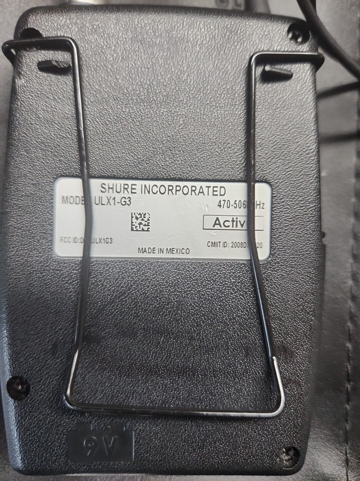 Shure ULX1-G3 Wireless Bodypack Transmitter w/ Lapel Microphone 470-506 ...