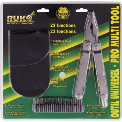 Large Multi Tool With Nylon Pouch Stainless Handles 23 Functions Quick ...