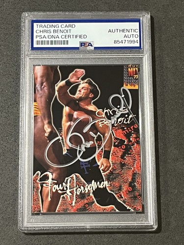 CHRIS BENOIT 1999 TOPPS WCW/NWO NITRO SIGNED AUTOGRAPHED CARD PSA/DNA ...