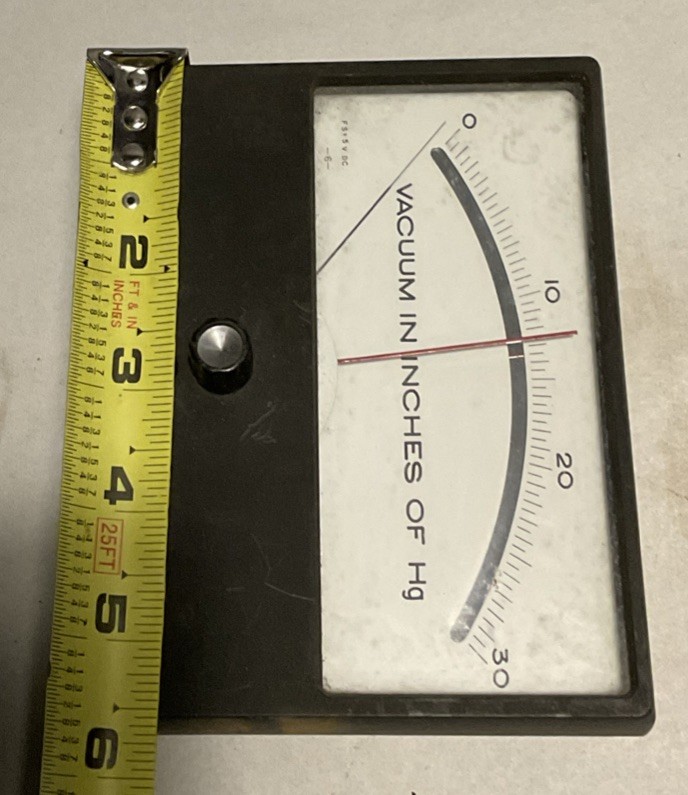 Vacuum In Inches Of Hg Panel Meter 0-30 | eBay
