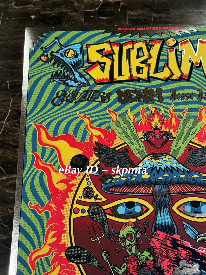 SUBLIME Poster FOIL Red Rocks 💯 AUTHENTIC MERCH 🌞 2025 Tour #/100 ⛰️ | eBay