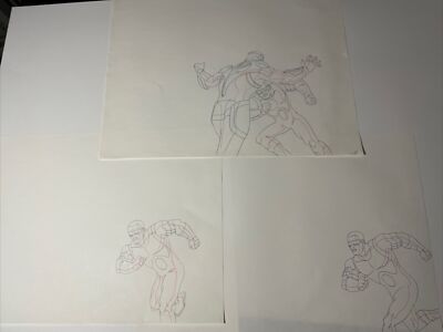 SPIDERMAN animation cels Art Comic books Anime POWERMAN Ultimate Spider ...
