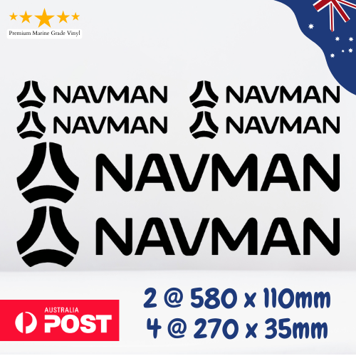 Navman Fishing Boat Stick Sticker Decal Marine Vinyl Set of 6 | eBay
