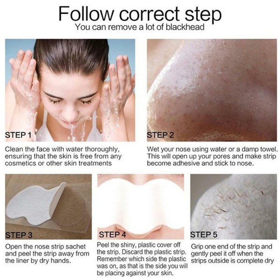 Nose Pore Deep Cleaning Strips Blackhead Remover Peel Off Mask/Nose ...