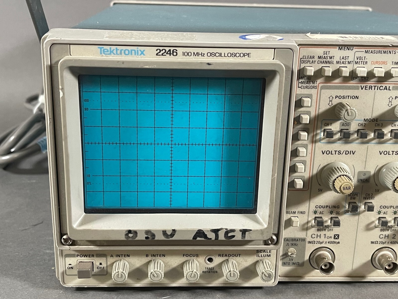 Tektronix 2246 MOD A Four Channel 100 MHz Oscilloscope with power cord ...