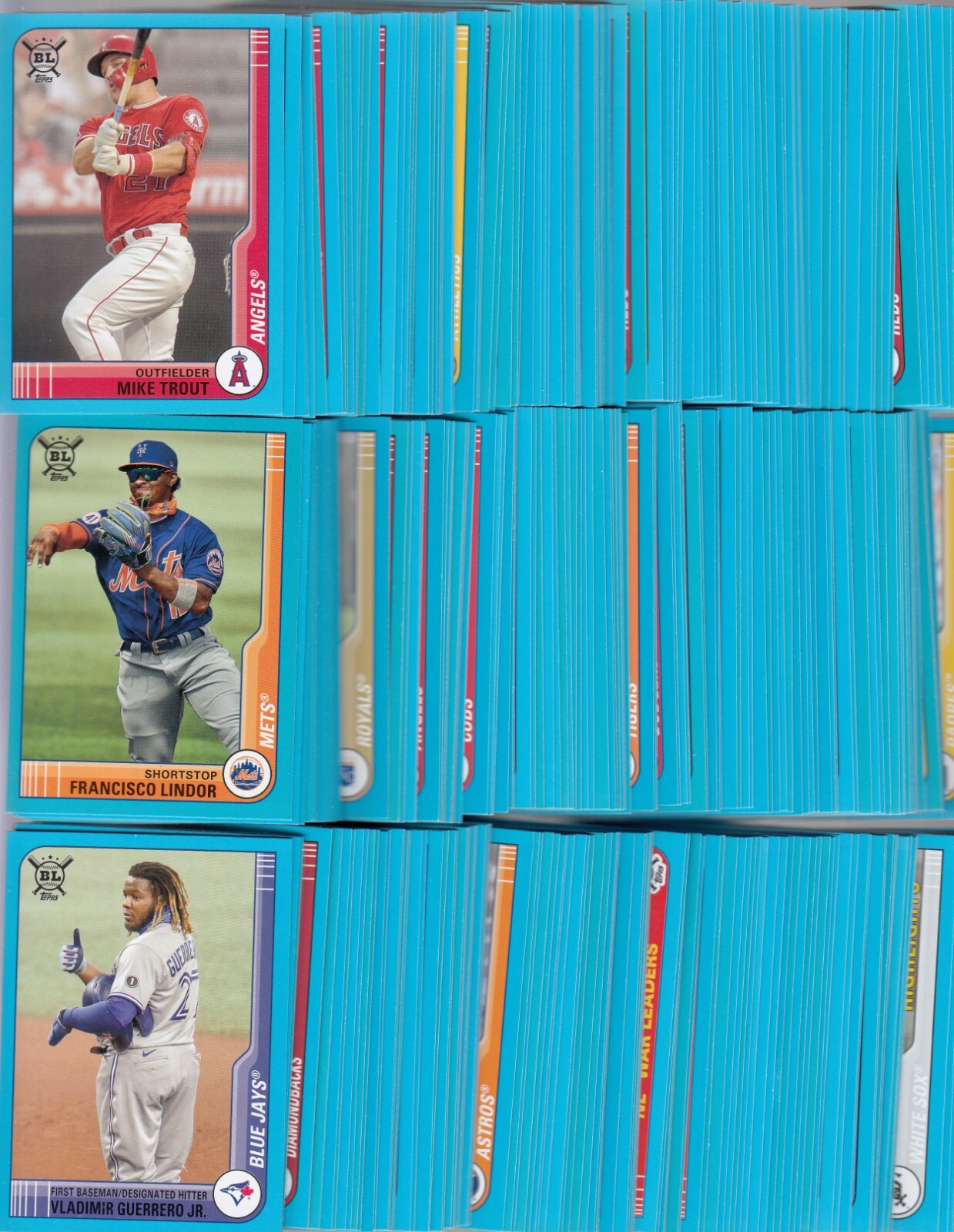 2021 Topps Big League ELECTRIC BLUE Parallel Complete Set of (300 ...