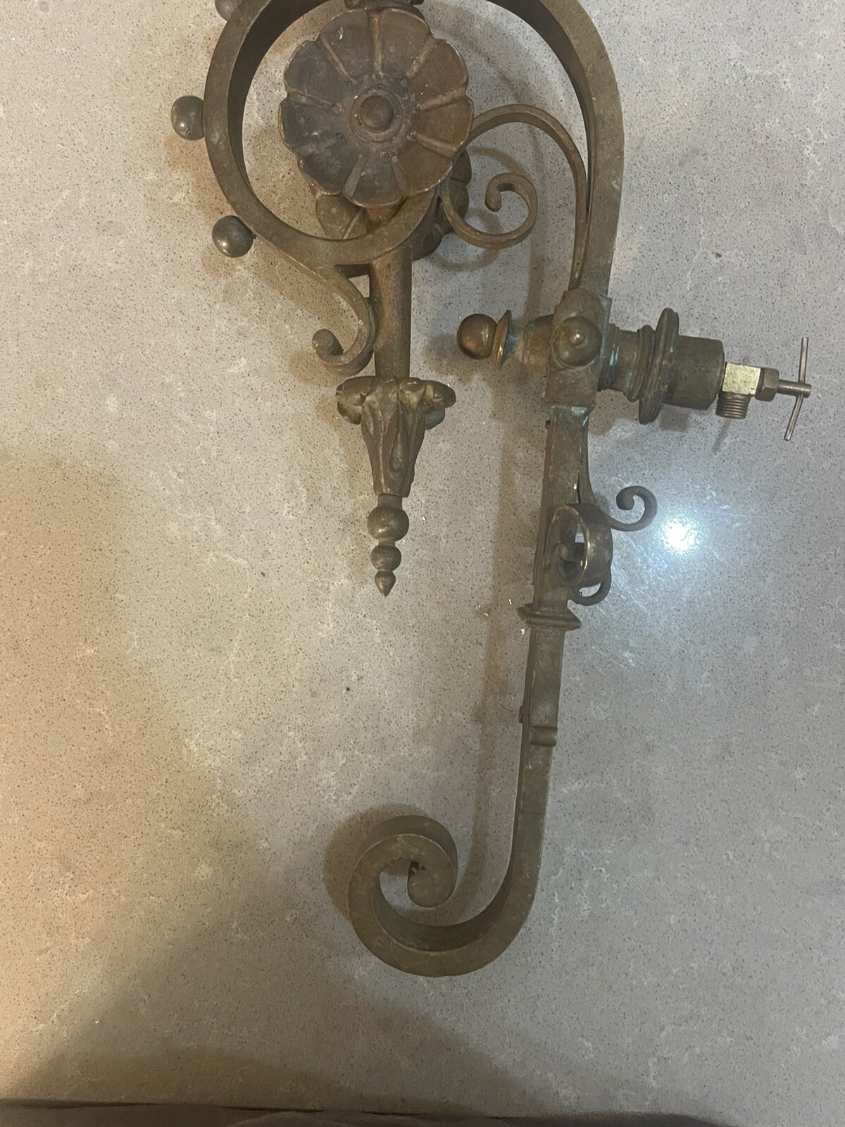 Vintage Brass Gas Powered Light Fixture | eBay