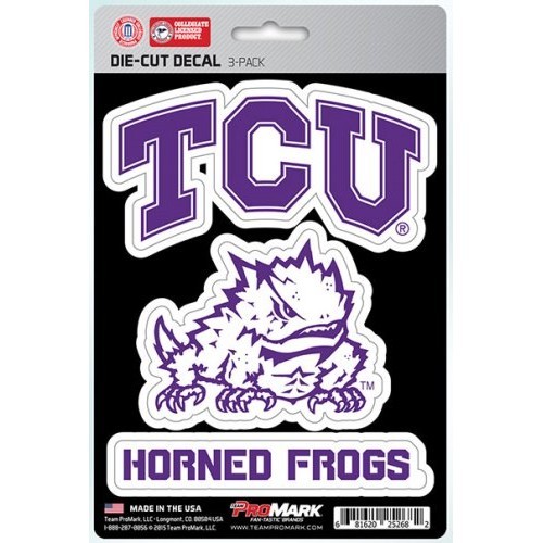 tcu texas christian horned frogs ncaa college spirit car auto sticker ...